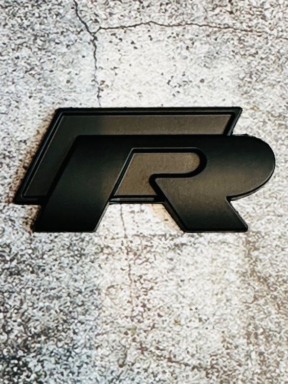 VW R Racing Schriftzug, Emblem, Logo 3D Metall Schwarzmatt (Neu und ...