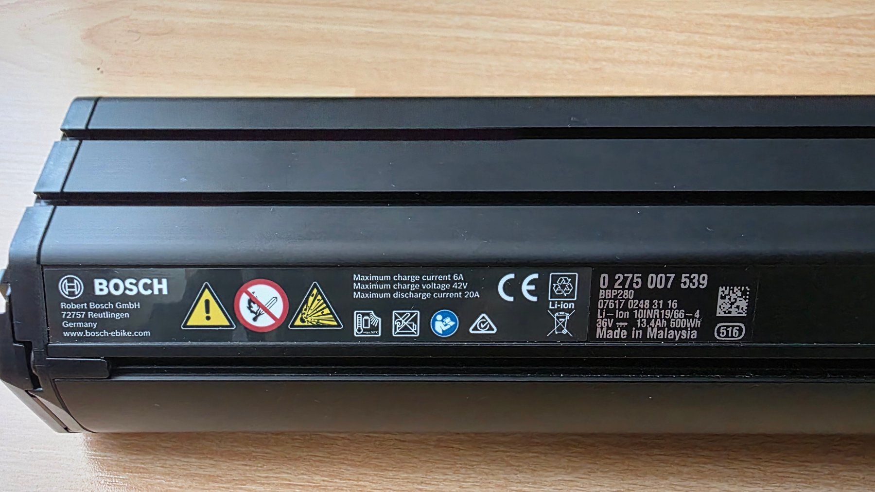 Bosch eBike PowerTube 500 Akku 94.2% Kapazität mit Ladegerät (Gebraucht ...