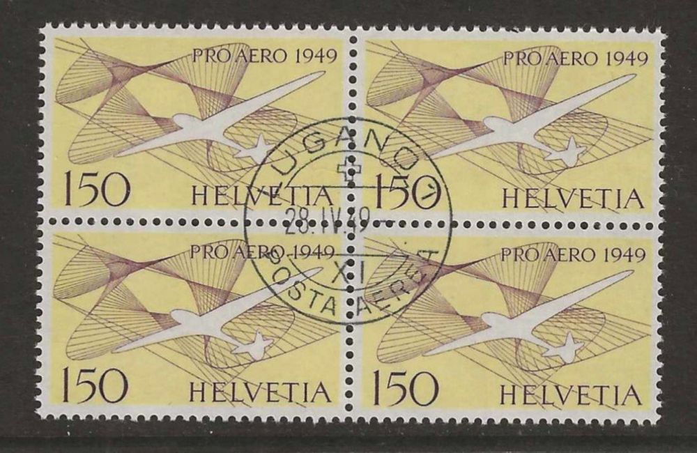 1949 : Pro Aero Flugpost Nr. F45 im VB - KP 300.-- (Gebraucht) in Gümligen für CHF 9 – mit ...