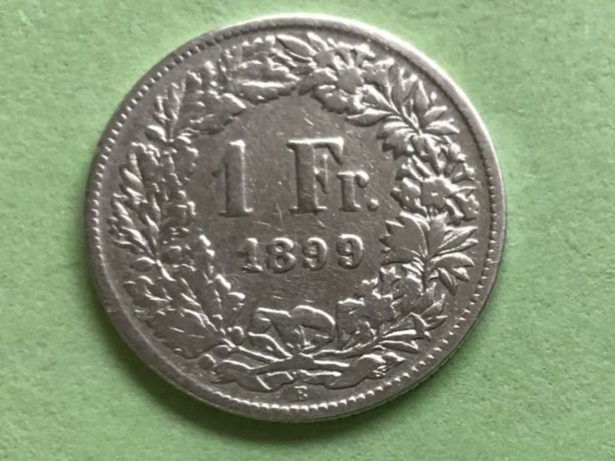 Pièce 1 franc Suisse argent 1899 (D'occasion) à St. Niklaus VS pour CHF 6 – avec livraison ...