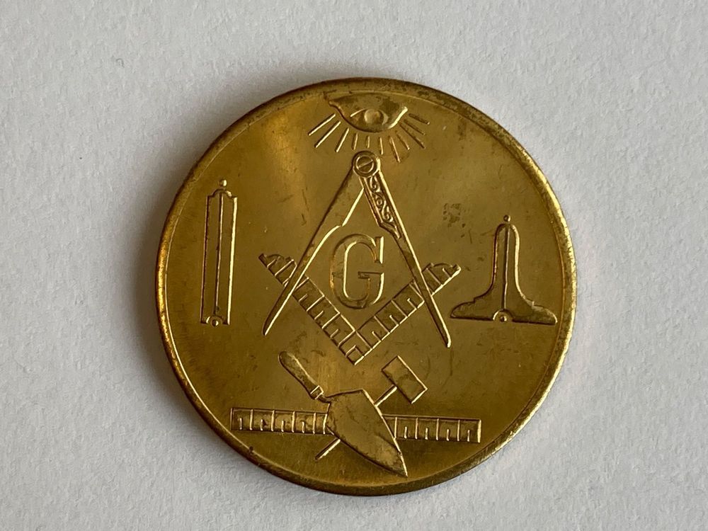 FREIMAURER MEDAILLE, MADE A MASON, ENTERED, IN LODGE NO | Kaufen auf ...