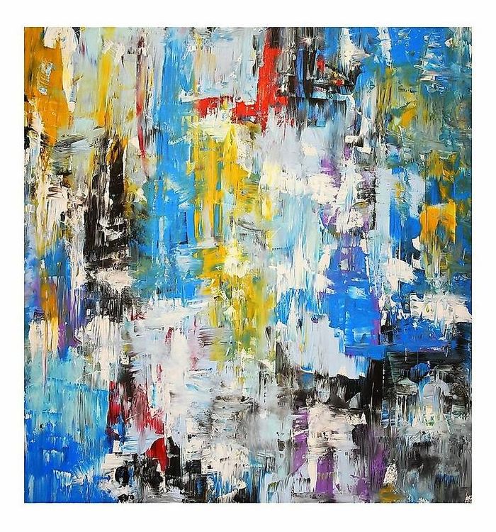 150cm x 150cm Orig. Acryl Gemälde Abstrakt Leinwand | Kaufen auf Ricardo