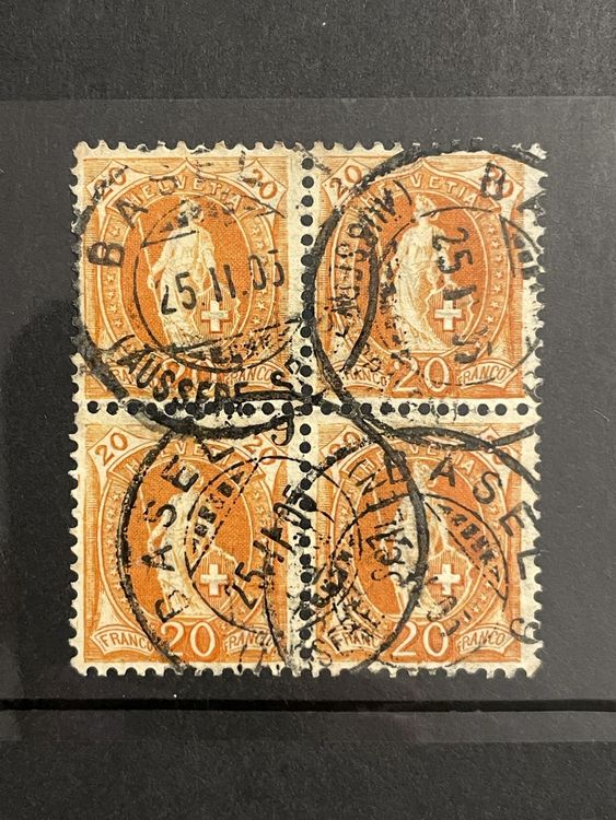 Briefmarken Stehende Helvetia, 4er Block gestempelt | Kaufen auf Ricardo
