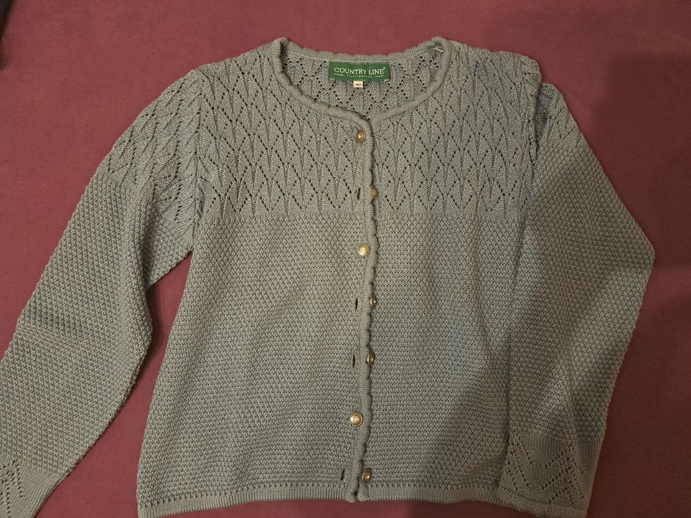 Country Line Trachtenjacke Strickjacke Gr. 40 türkis (Gebraucht) in ...