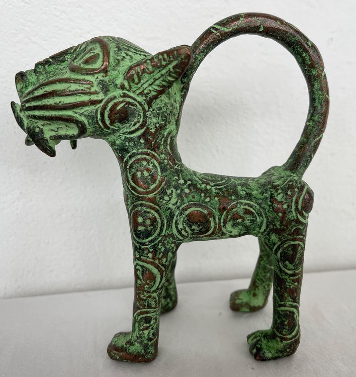 feiner alter Leopard Bronze Benin Höhe 13 cm (Gebraucht) in Rüthi (Rheintal) für CHF 6 – mit ...