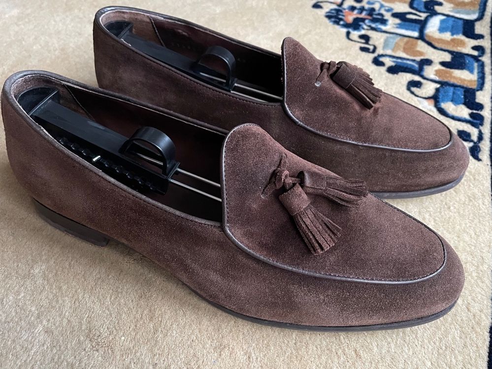 Berwick Belgian Tassel Loafer Wildleder Braun Gr. 42 (Gebraucht) in ...