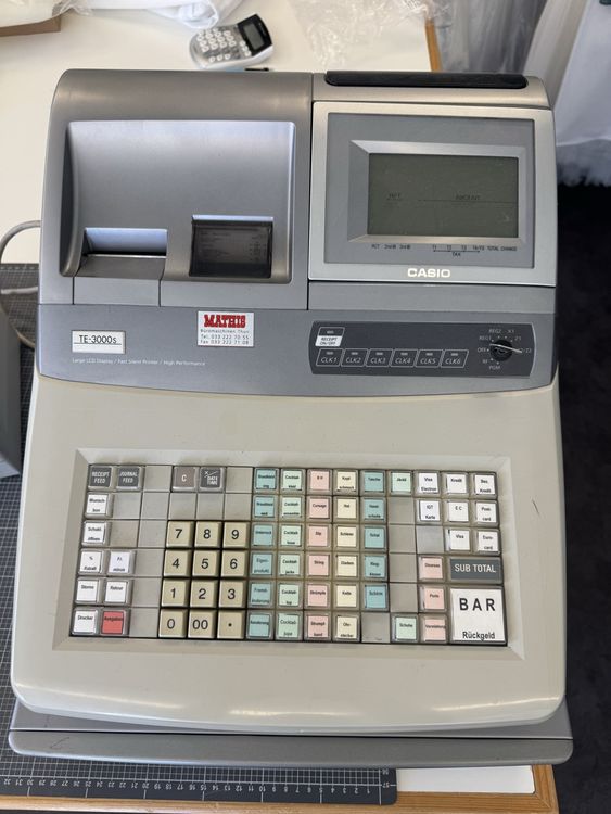 Casio TE-3000S Kassensystem mit Scanner, Top Zustand! (Gebraucht) in ...
