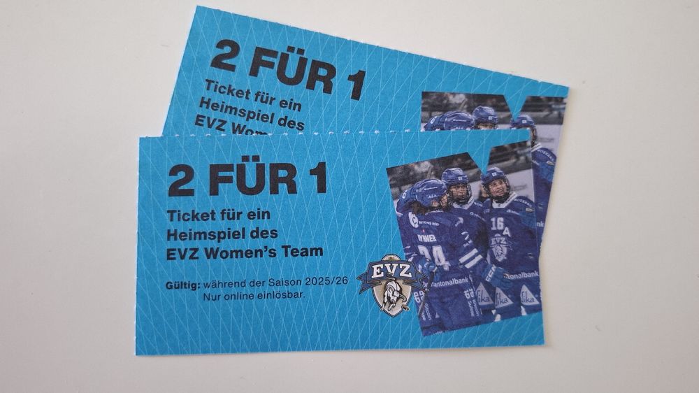 2x: 2 für 1! EVZ Heimspiel Ticket für Frauen Team 2025/26 (Neu und originalverpackt) in Emmen ...