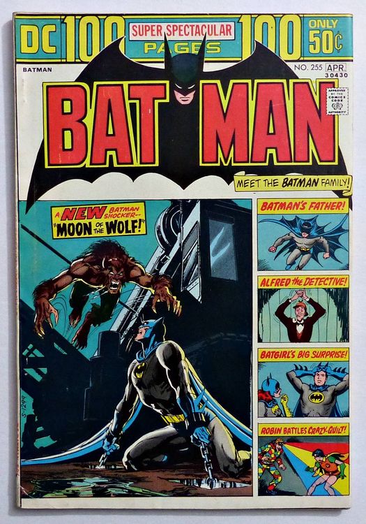 BATMAN #255 🔑 KEY 1ST APP. ANTHONY LUPUS WEREWOLF DC 1974 (Gebraucht ...