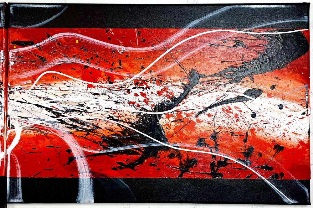 Gemälde Acrylbild Abstrakt 4 Teilig 60 x 160 cm (Neu und originalverpackt) in Aarburg für CHF 55 ...