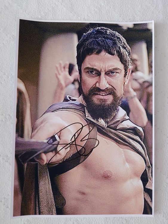 Original Autogramm von Gerard Butler als Leonidas 21x29.7 cm (Neu ...