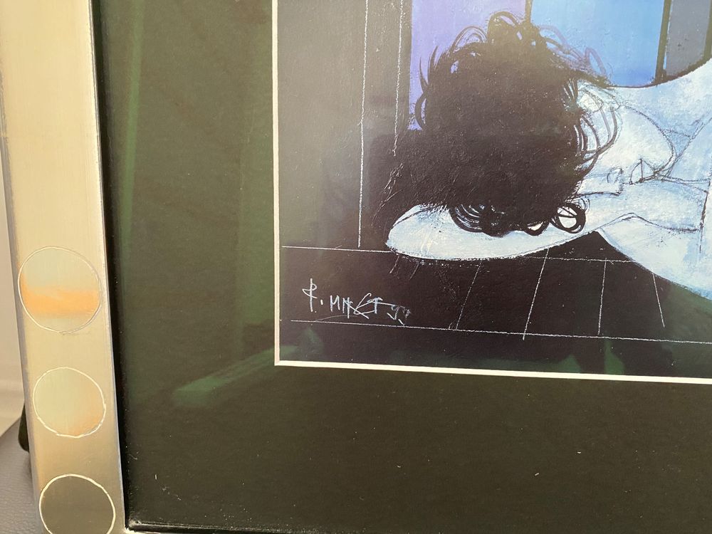 Mirer, Frau mit Katze, top Rahmung | Kaufen auf Ricardo