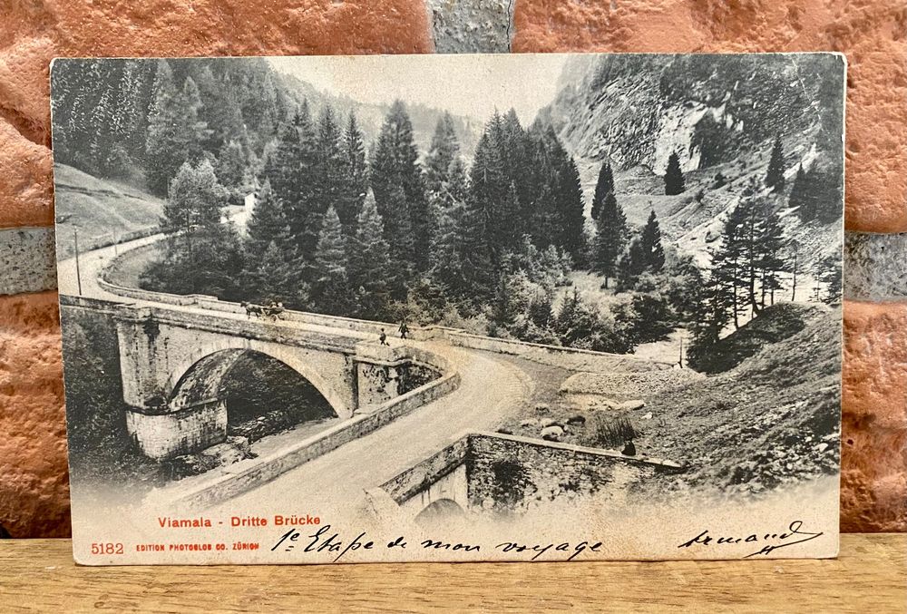1905 - Antike AK Viamala - Dritte Brücke - Kutsche (Gebraucht) in Root für CHF 1.5 – mit ...
