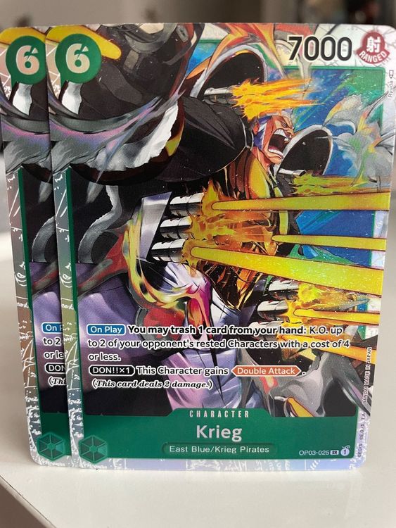 One Piece TCG OP03-025 SR Krieg (2x) | Kaufen auf Ricardo