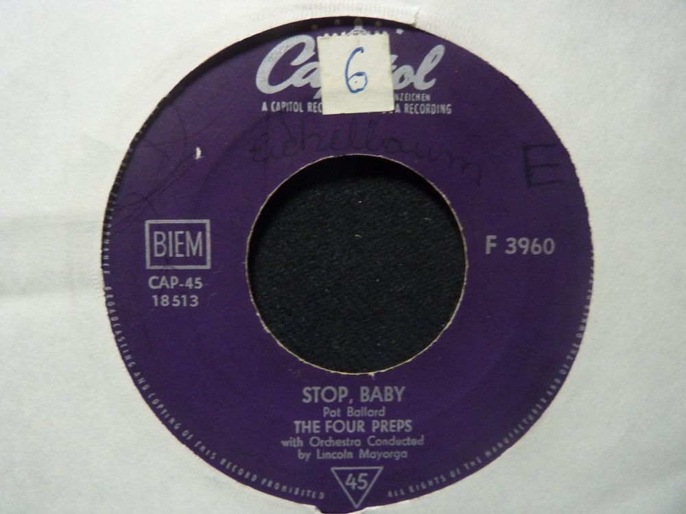 Single Oldies: The Four Preps: Stop, Baby | Kaufen auf Ricardo