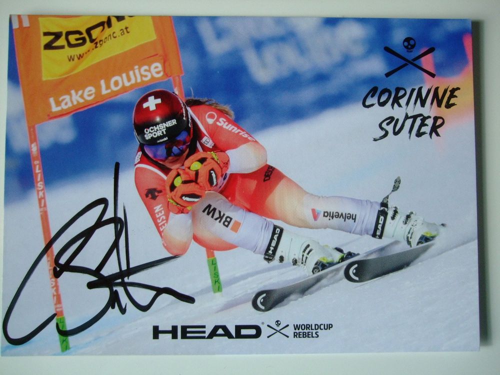 CORINNE SUTER (CH) SKISTAR HANDSIGNIERT TOP AK | Kaufen auf Ricardo