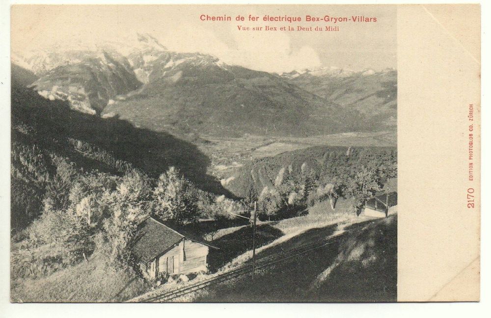 BEX-GRYON-VILLARS-BAHN 1900, Bahntrasse | Kaufen auf Ricardo