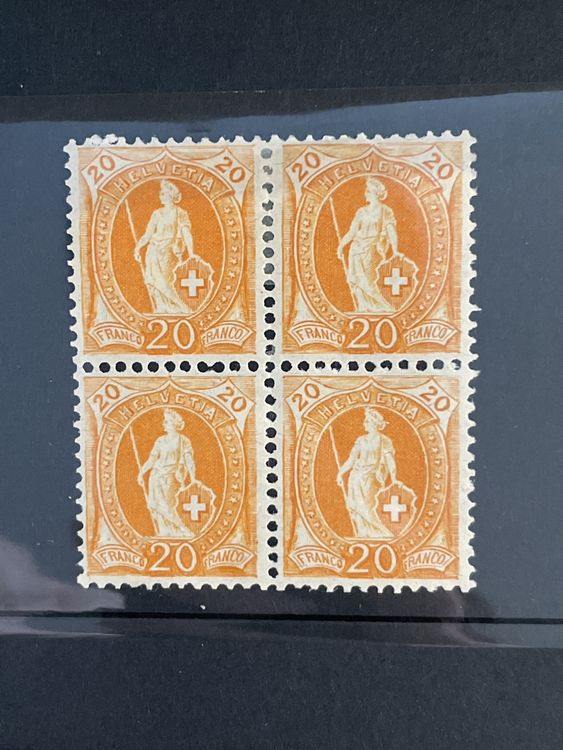 Briefmarke Stehende Helvetia 4er Block (Neu (gemäss Beschreibung)) in Walchwil für CHF 24 – nur ...