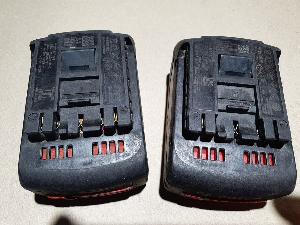 2 Bosch Akkus 18V 5Ah gebraucht (Gebraucht) in Reutigen für CHF 50 – nur Abholung auf Ricardo kaufen
