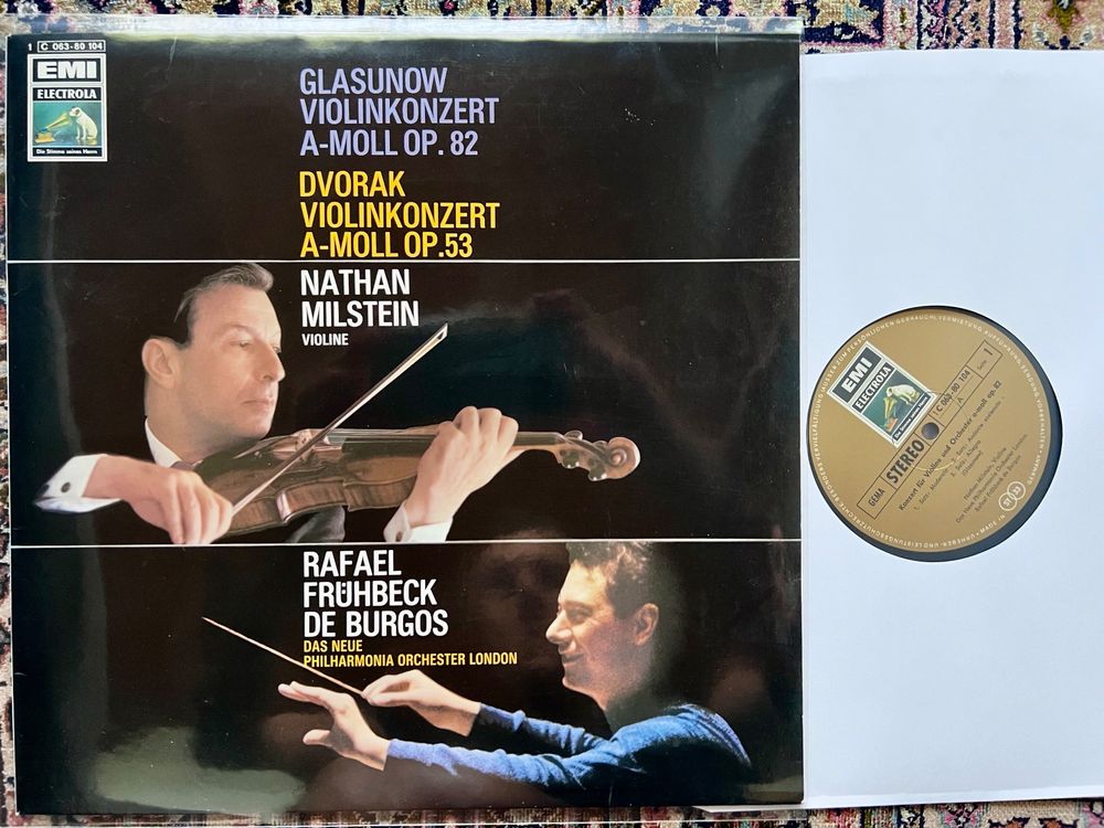 Glasunow Dvorak - Nathan Milstein Violinkonzert LP 🛀 (Gebraucht) in ...