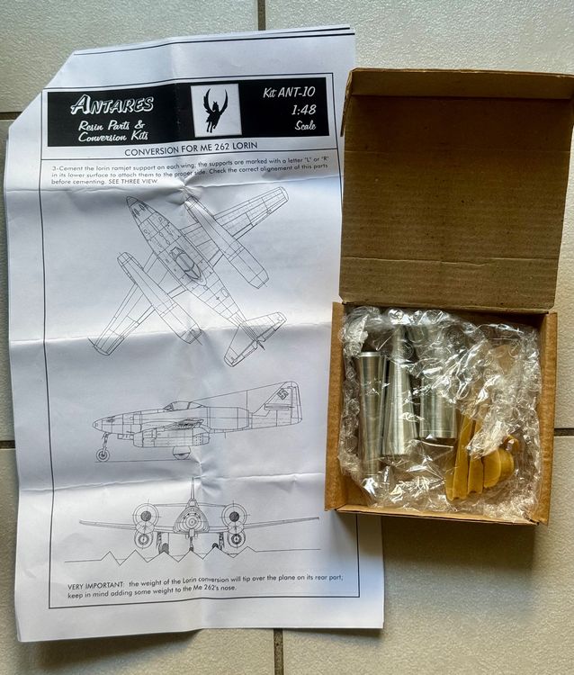 Antares Models Conversion Set for Me 262 Lorin ANT-10 1/48 (Gebraucht ...