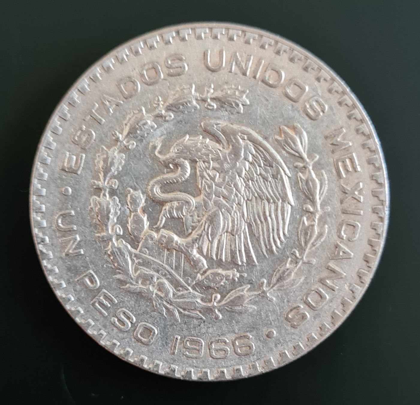 1 Un Peso 1966 Mexiko Silbermünze Coin silber Money Moneta (Gebraucht ...