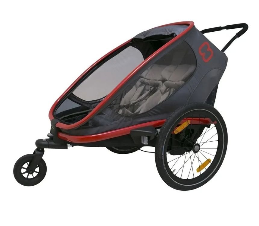 hamax Outback 2in1 Fahrradanhänger rot/grau NEU! | Kaufen auf Ricardo