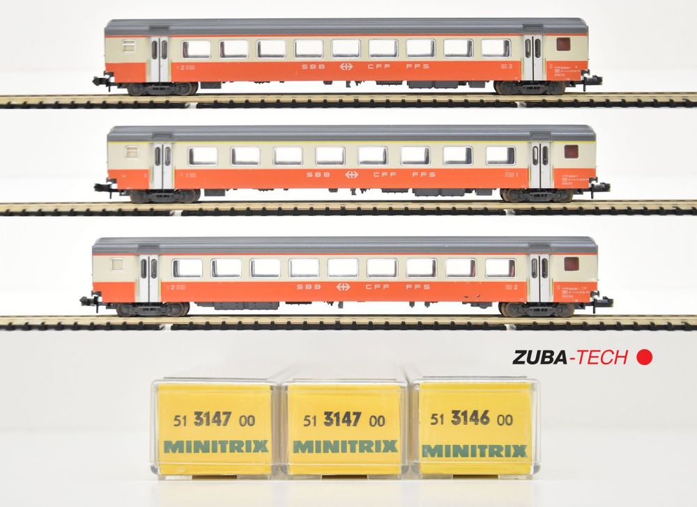 Minitrix 3x Personenwagen EW III Swiss Express SBB Spur N | Kaufen auf Ricardo