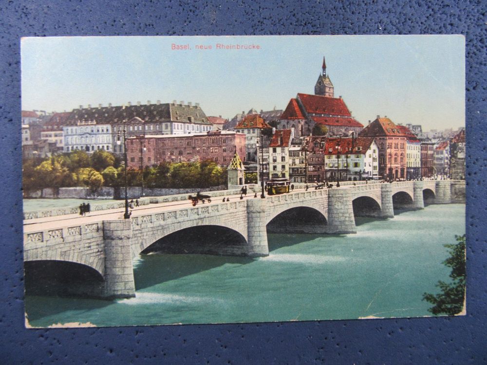 BASEL 1912 NEUE MITTLERE RHEINBRÜCKE GEGEN GROSS-BASEL (Gebraucht) in Ettingen für CHF 4.95 ...