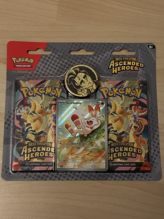 Scorbunny + Booster Pack Ascended Heroes (Neu (gemäss Beschreibung)) in ...