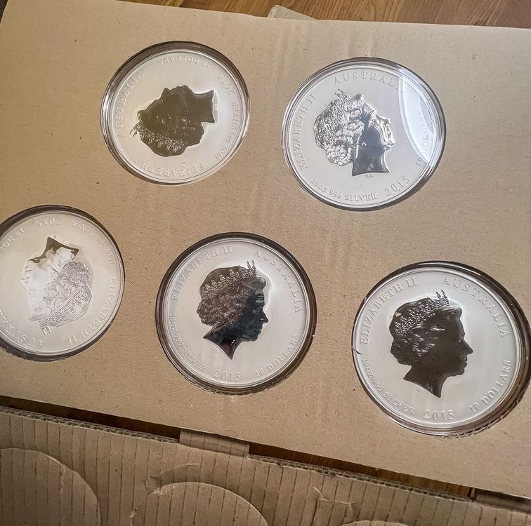 10 OZ Silbermünze Silver Coin Lunar Serie II Ziege Goat 2015 (Neu ...