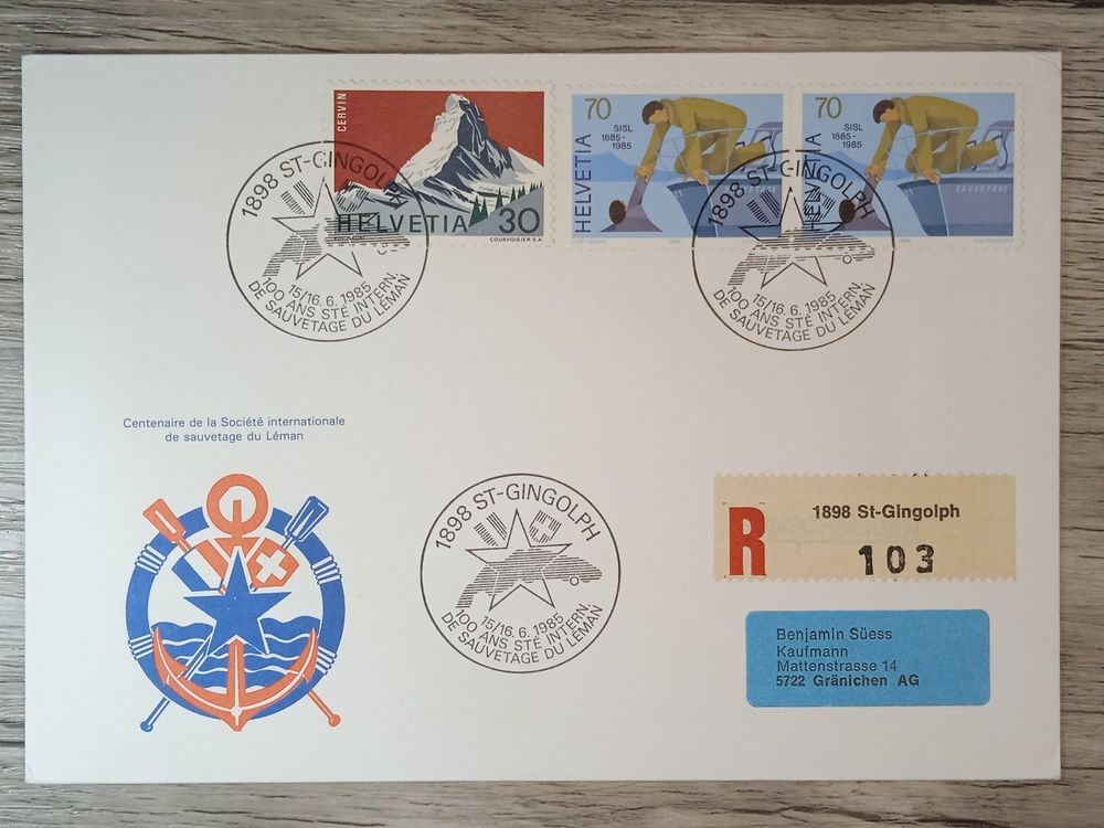 TR51 Enveloppe + Timbre Suisse 1985 (Gebraucht) in Cousset für CHF 0.65 – mit Lieferung auf ...