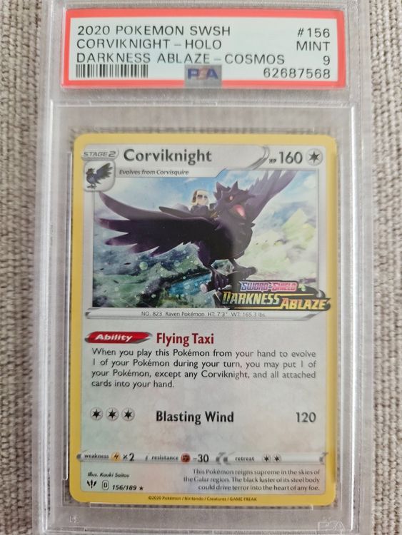 Pokemon - Corviknight - Holo - #156 - STAMP LOGO - PSA 9 | Kaufen auf ...