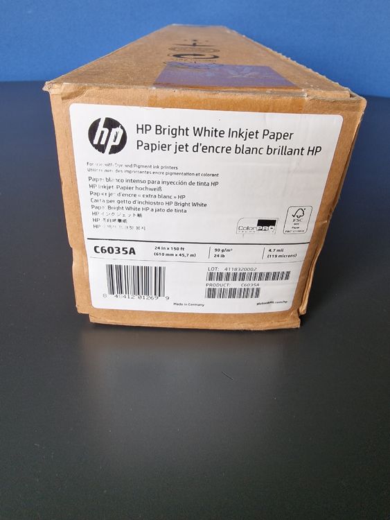 original HP Plotter Papier Bright White C6035A 610mm x 45,7m | Kaufen ...