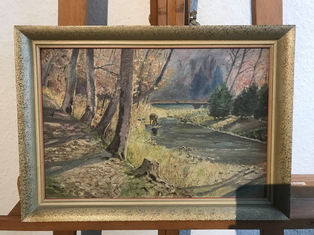 Gemälde A. Bürge Leinwand gerahmt Natur Landschaft (Gebraucht) in Neuenhof für CHF 40 – nur ...