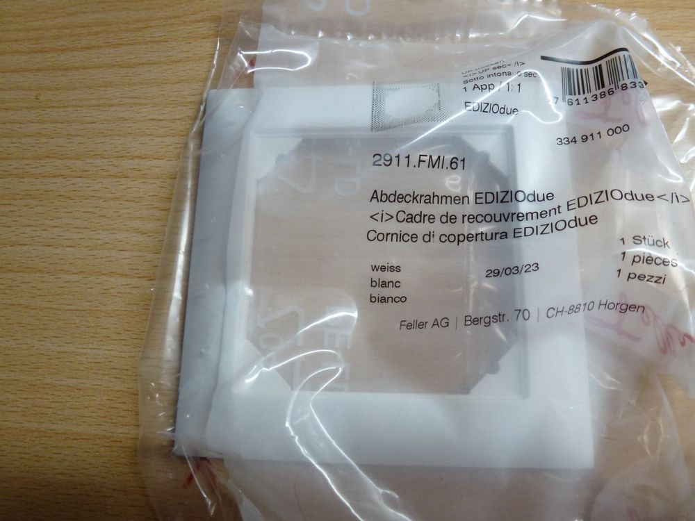 Feller Edizio Due UP 2 x RJ45 Keystone ohne Anschlussmodule (Neu und ...