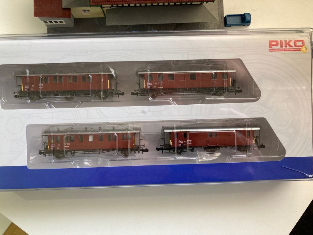 PIKO SBB Bauzug-Wagen Set 4-teilig, EP IV Spur N (Neu (gemäss ...