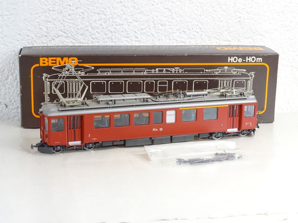Bemo 1265 111 Triebwagen ABe4/4, RhB, 501, Rot, H0m, OVP (Neu (gemäss Beschreibung)) in Wohlen ...