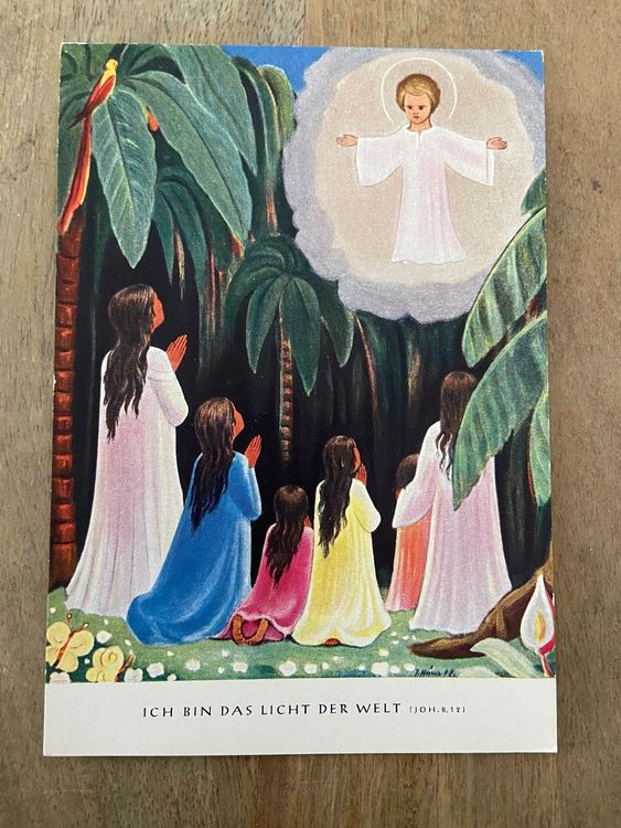 AK Bibelzitat Licht der Welt Taufkarte Schweizer Missionare | Kaufen auf Ricardo
