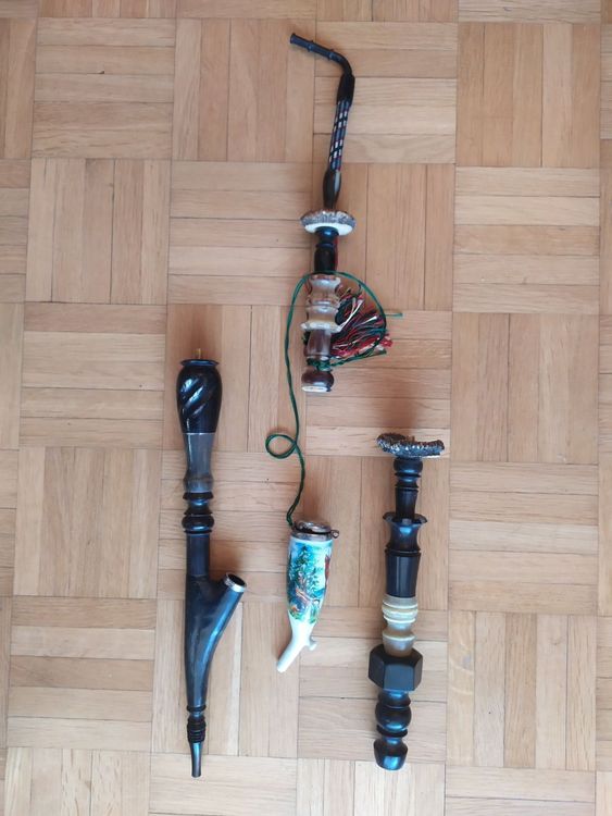 Antike JÄGER-PFEIFE, mit HORN L= 85cm !! | Kaufen auf Ricardo