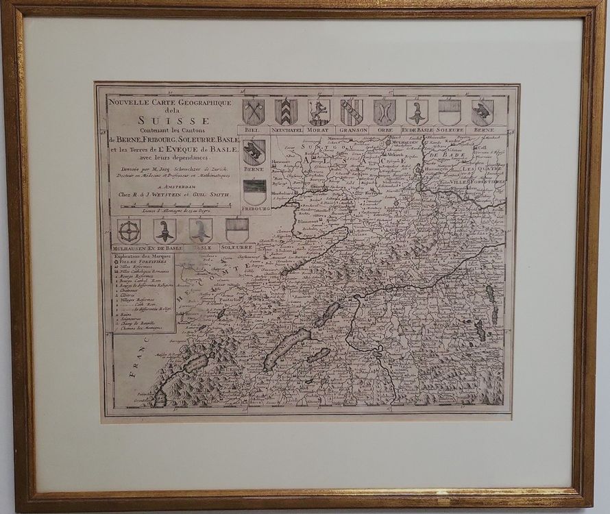 Karte Nordwestschweiz von 1730 | Kaufen auf Ricardo