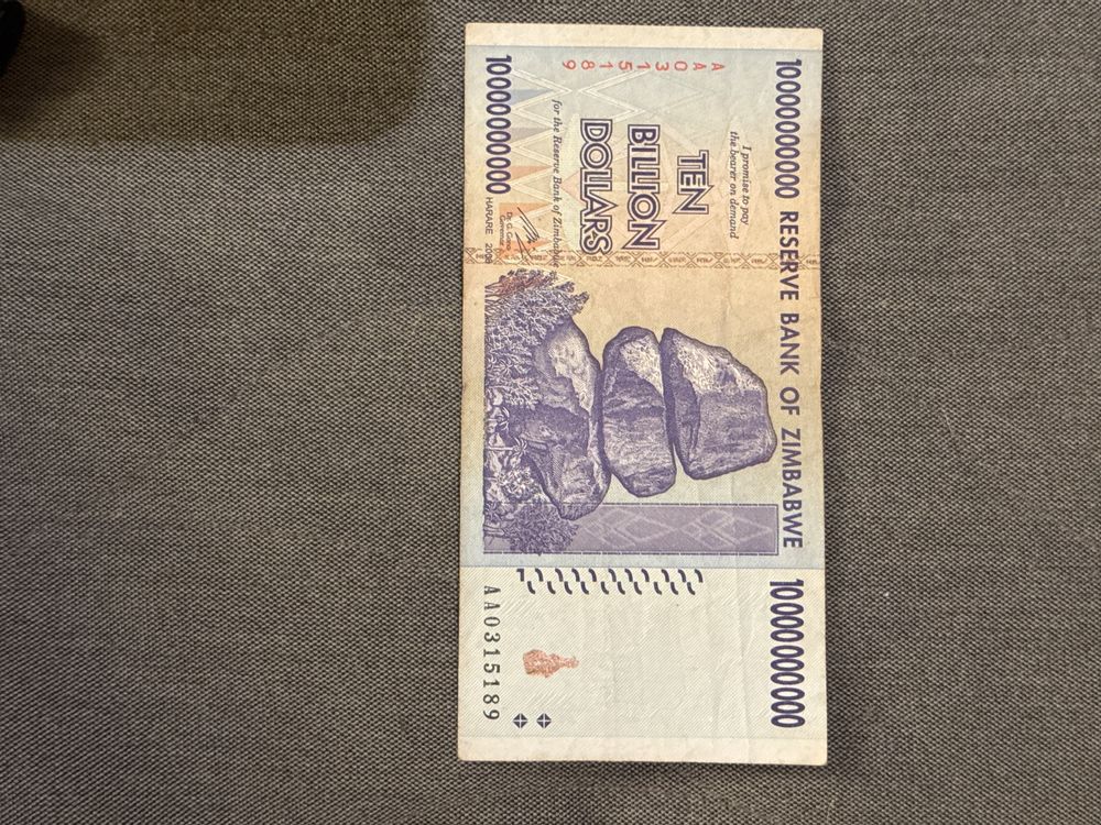 Zimbabwe: 10 Billion Dollar Note (Gebraucht) in Mörschwil für CHF 8 ...