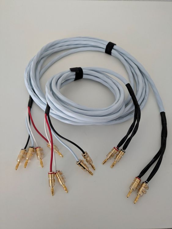Audioquest LS-Kabel Bi-Wiring Bananas Gold weiss (Gebraucht) in ...