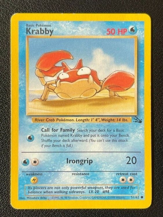 Krabby 51/62 Pokémon Fossil | Kaufen auf Ricardo
