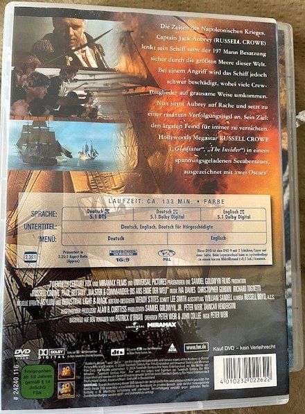 Master and Commander DVD - Bis ans Ende der Welt! Top! (Gebraucht) in ...