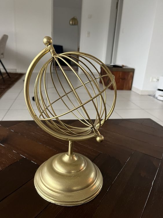 Gold Deko Globus Metall Weltkugel Vintage Look | Kaufen auf Ricardo