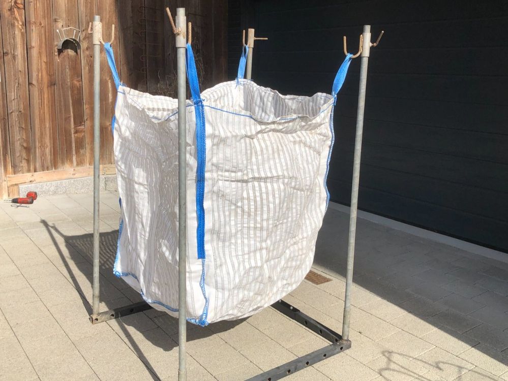 Brennholz Big-Bag-Abfüllhalter (Ständer) mit 15 Holzbag's (Gebraucht ...