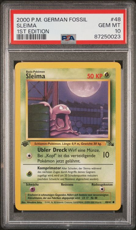 PSA 10 Sleima Fossil 1.Edition 48/62 Deutsch (Neu (gemäss Beschreibung ...