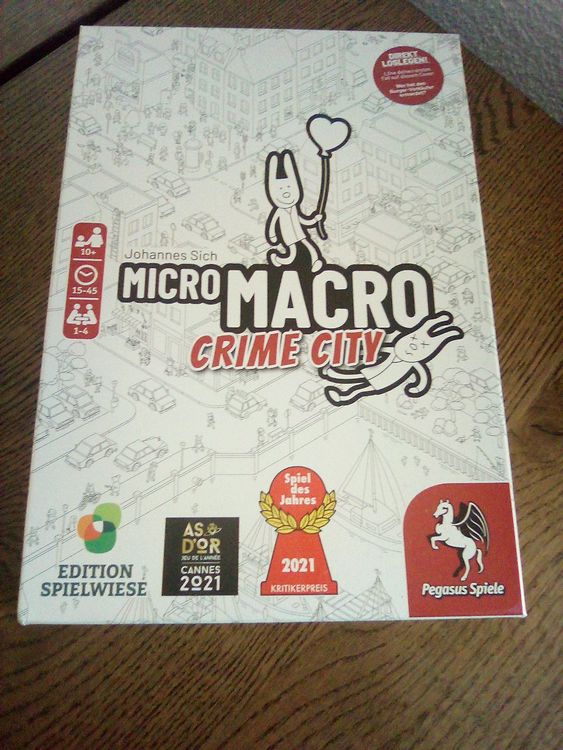Micro Macro Crime City - Spiel des Jahres 2021 Ungenutzt! 🎁 (Neu (gemäss Beschreibung)) in ...