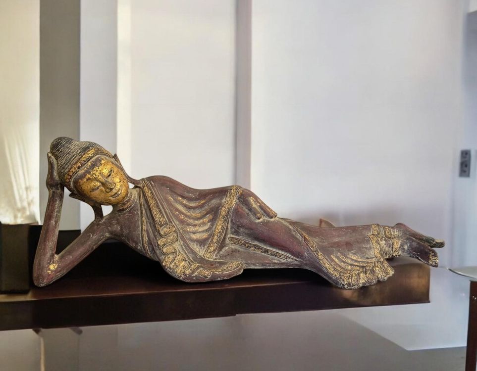 Liegender Nirvana Buddha Lacquerware Burma Mandalay Skulptur (Gebraucht) in Hilpoltstein für CHF ...